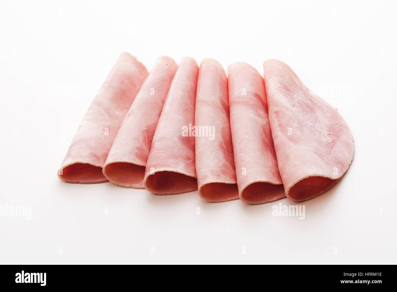 Cooked ham, slices Stock Photo - Alamy