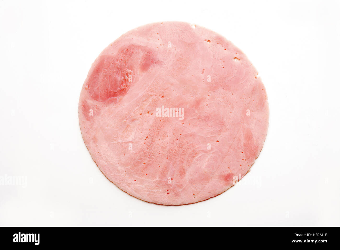 One slice of cooked ham Stock Photo - Alamy