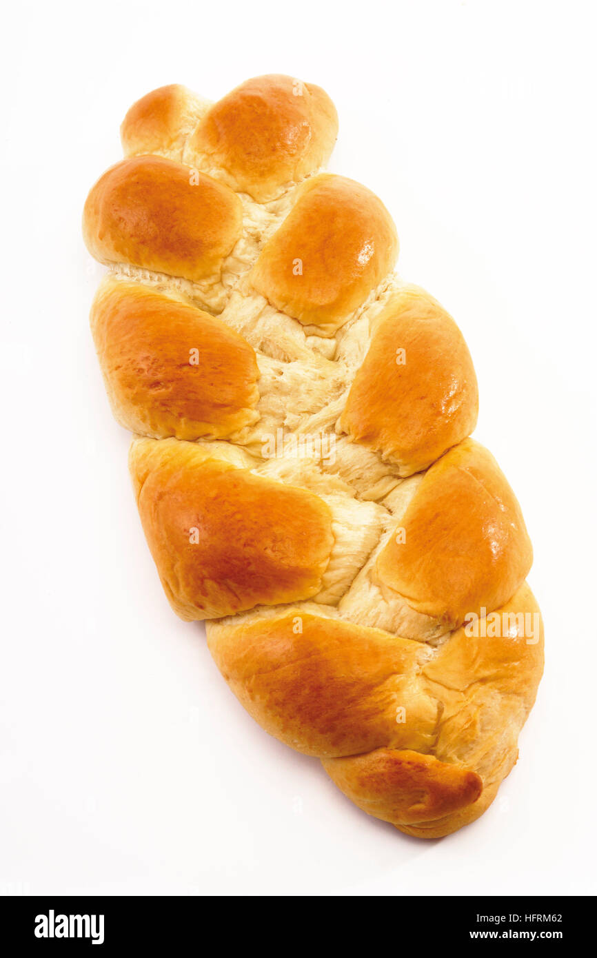 Leavened bread roll, braided Stock Photo - Alamy