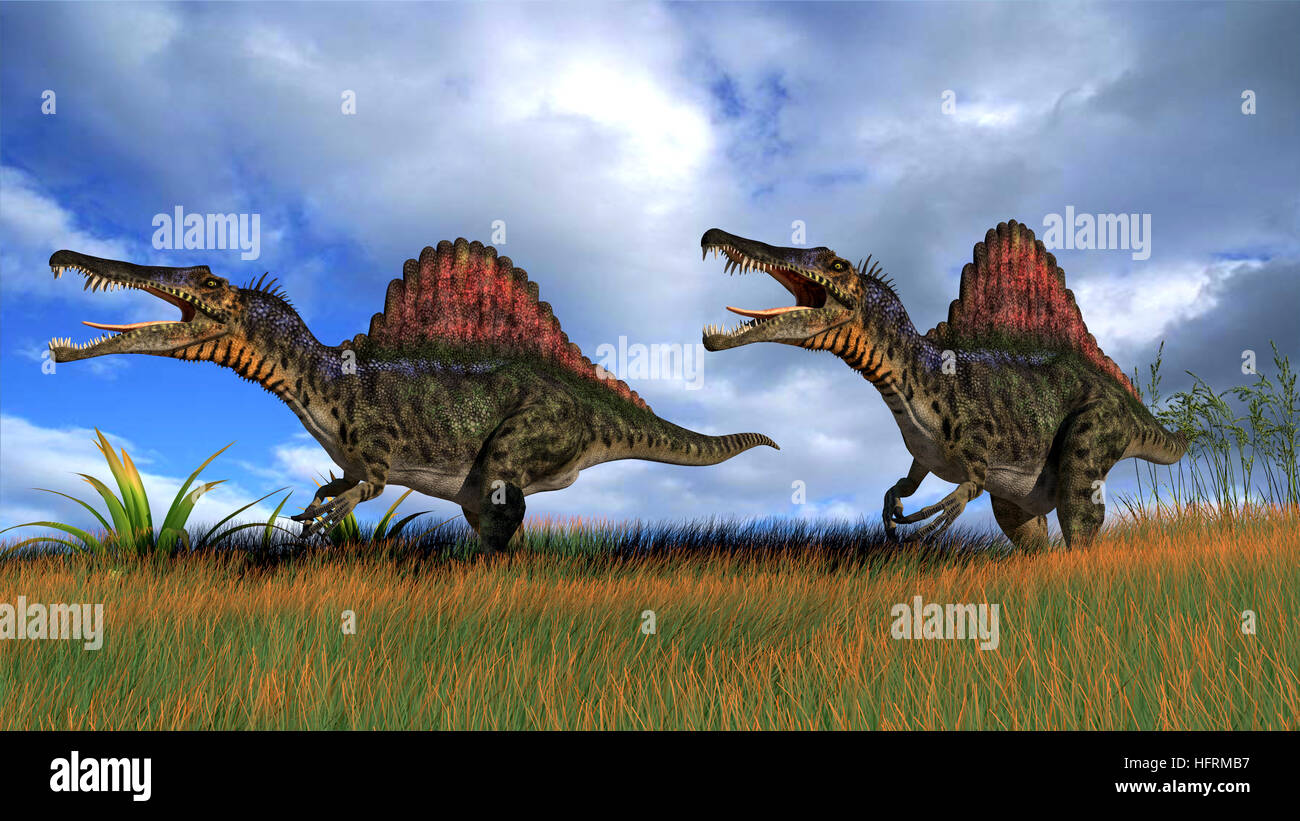 Walking Spinosaurus Dinosaur High Resolution Stock Photography and ...