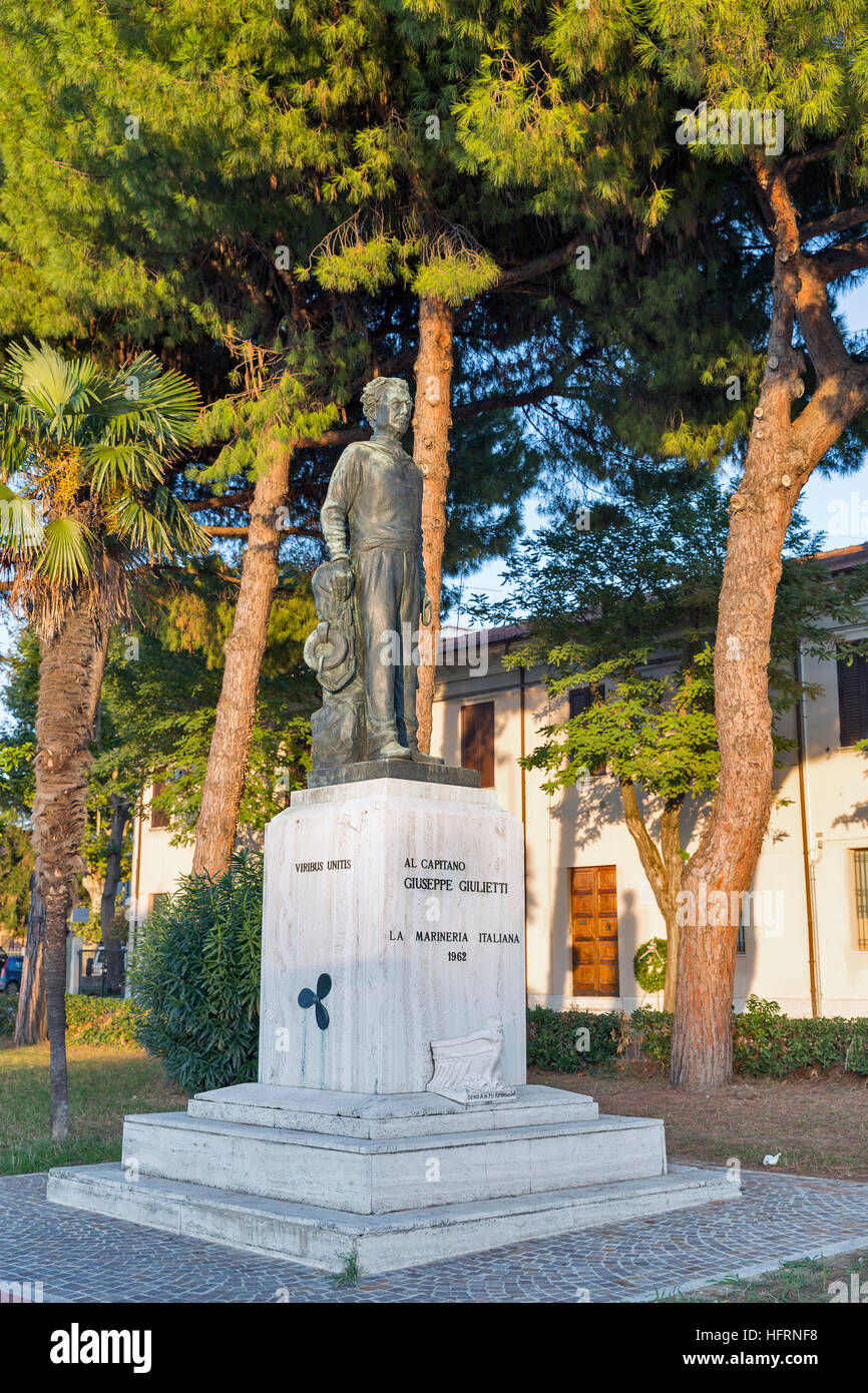 Giuseppe Giulietti captain statue in city port. He was a prominent ...