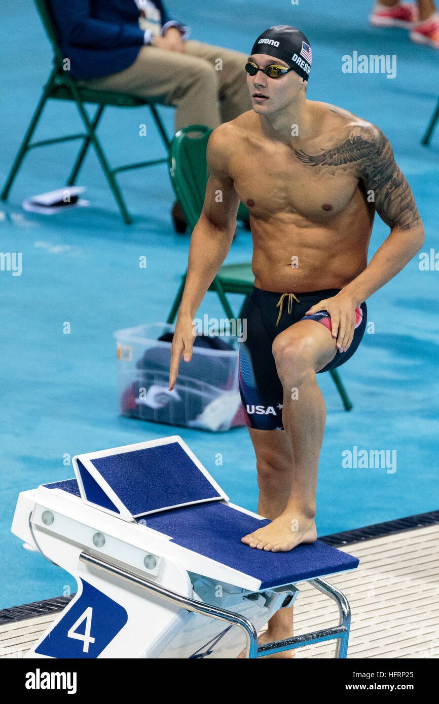 Rio de Janeiro, Brazil. 9 August 2016. Caeleb Dressel (USA) competing ...