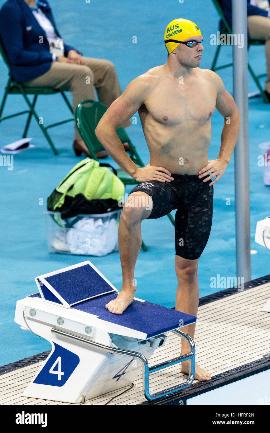 Rio de Janeiro, Brazil. 9 August 2016. Kyle Chalmers (AUS) competing in ...