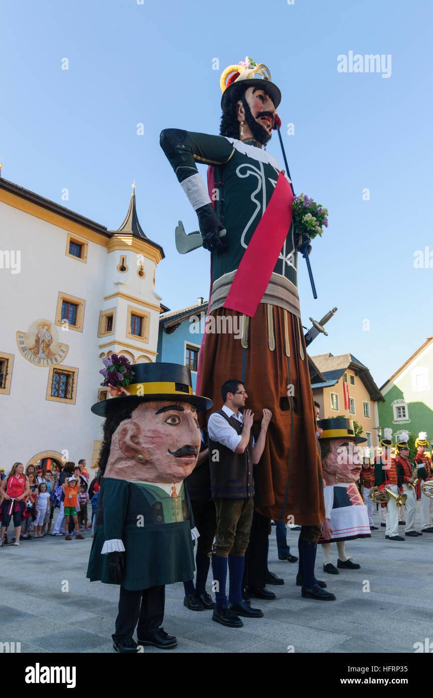 Samson procession in the market square with town hall hi-res stock ...