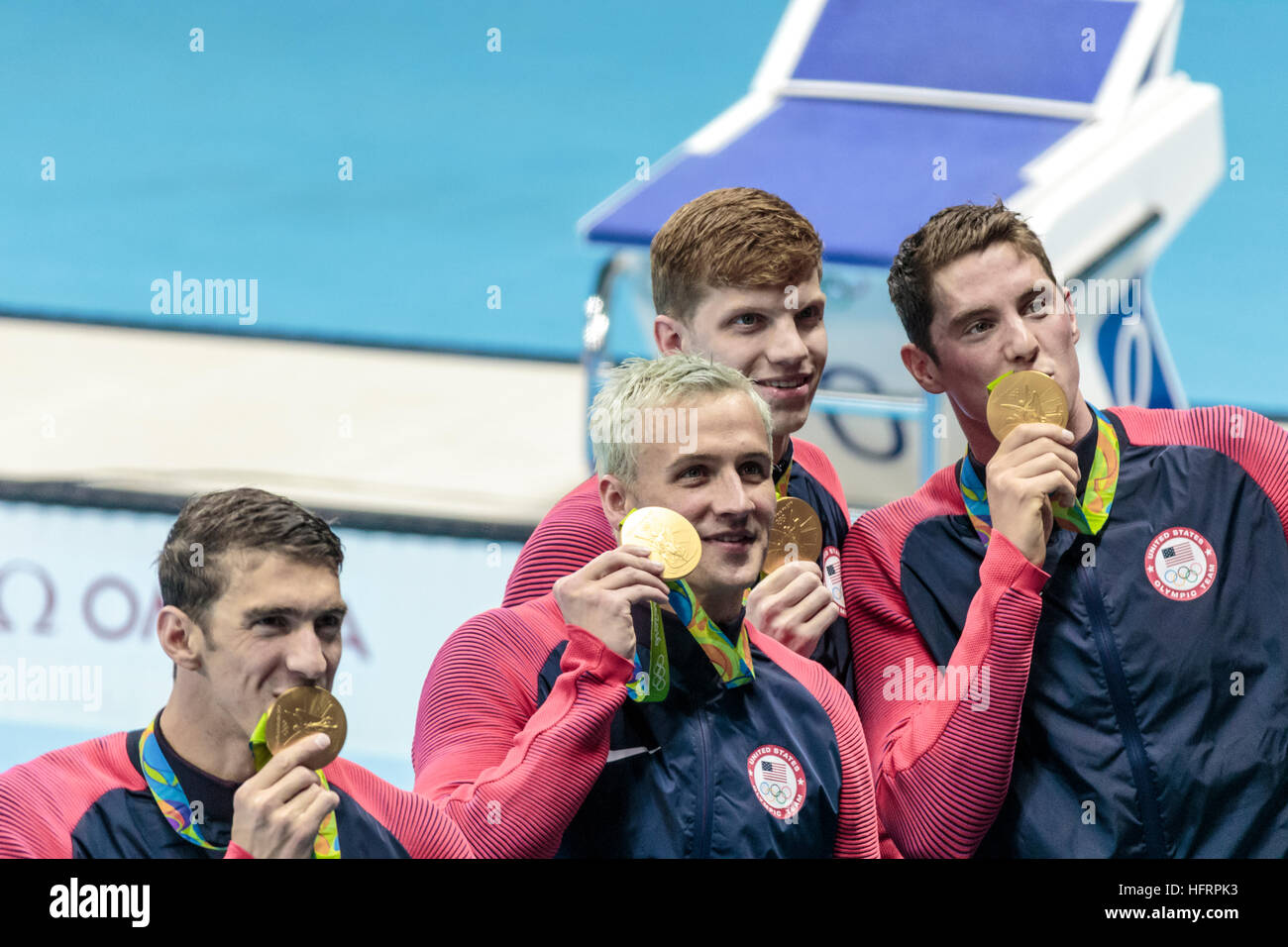 Michael phelps rio olympics medals hi-res stock photography and images ...