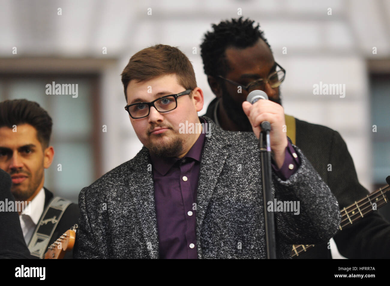 Che Chesterman (X Factor) performing during London's New Year's Day ...