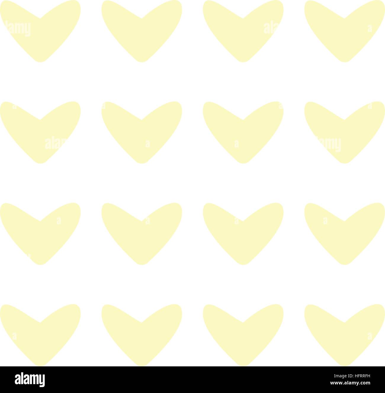 Seamless pattern with light yellow hearts Stock Vector Image & Art - Alamy