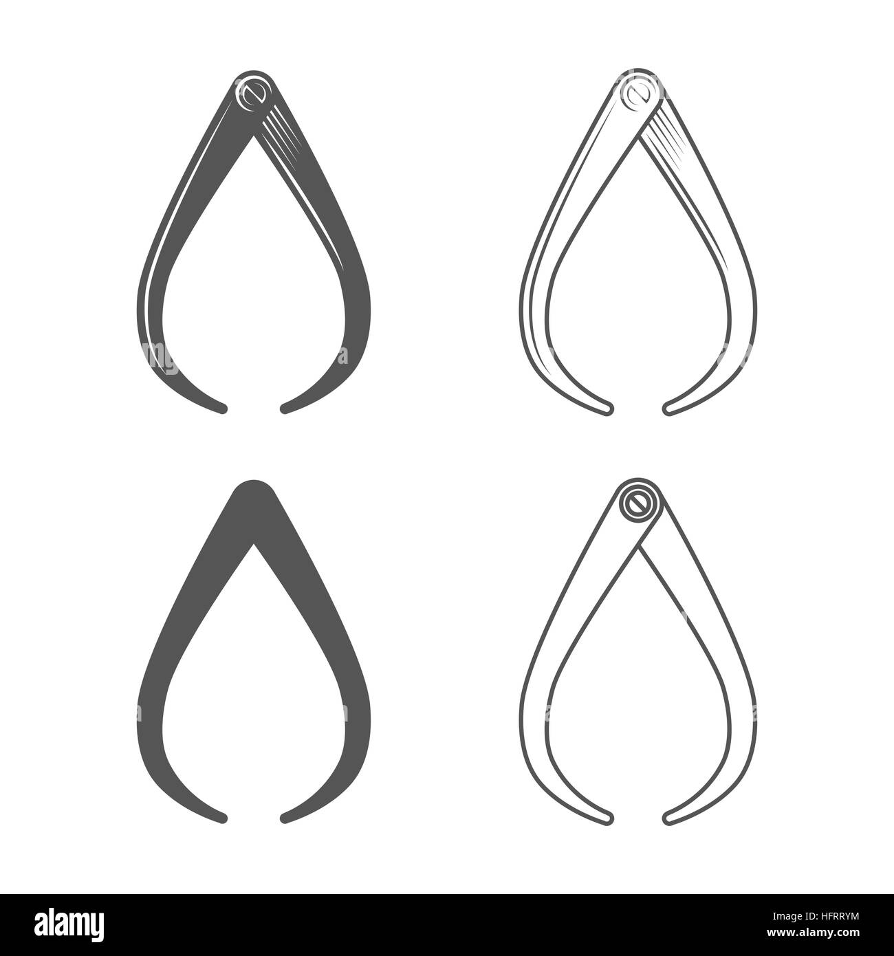 Calipers. Vintage Style. Vector Illustration isolated on white ...