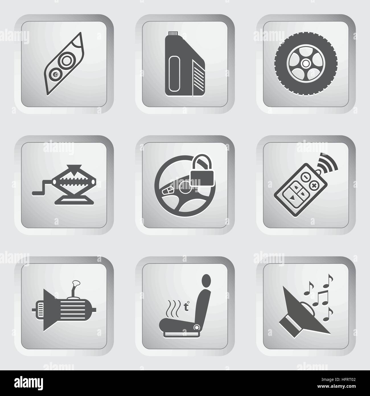 Car part and service icons set 5. Vector illustration Stock Vector ...