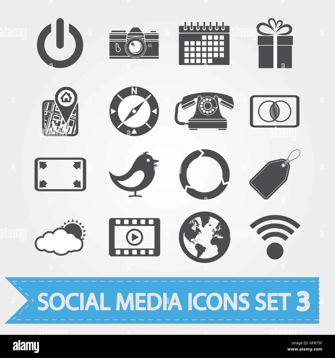 Social media related vector icons for your design or application Stock ...