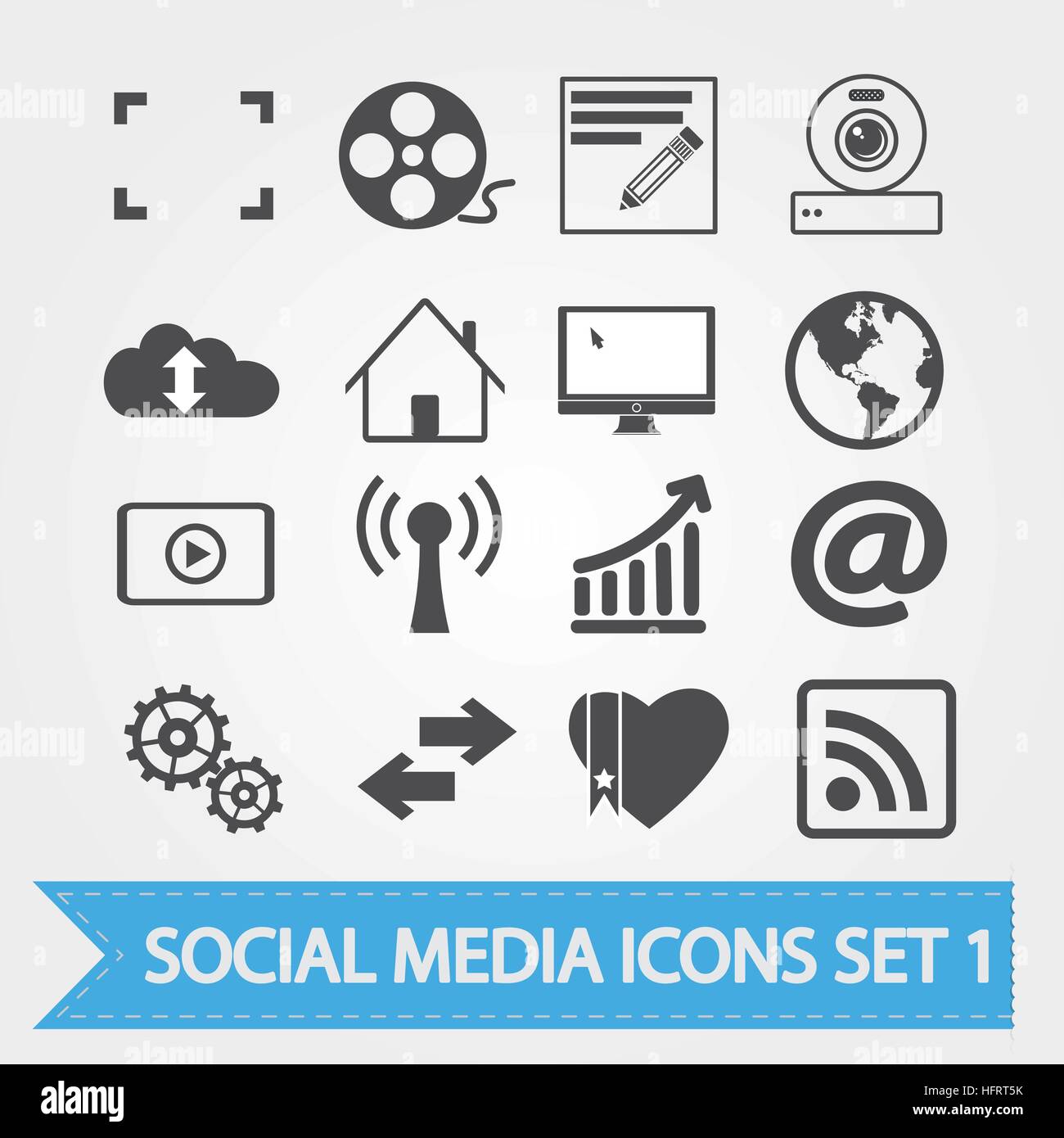 Social media related vector icons for your design or application Stock ...