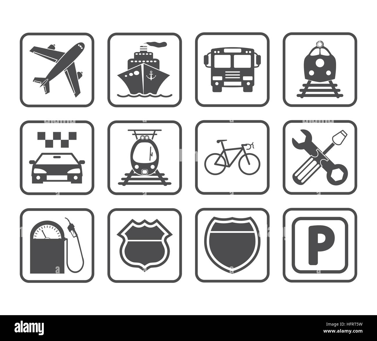 Transportation icons and signs. Vector illustration EPS 8 Stock Vector ...