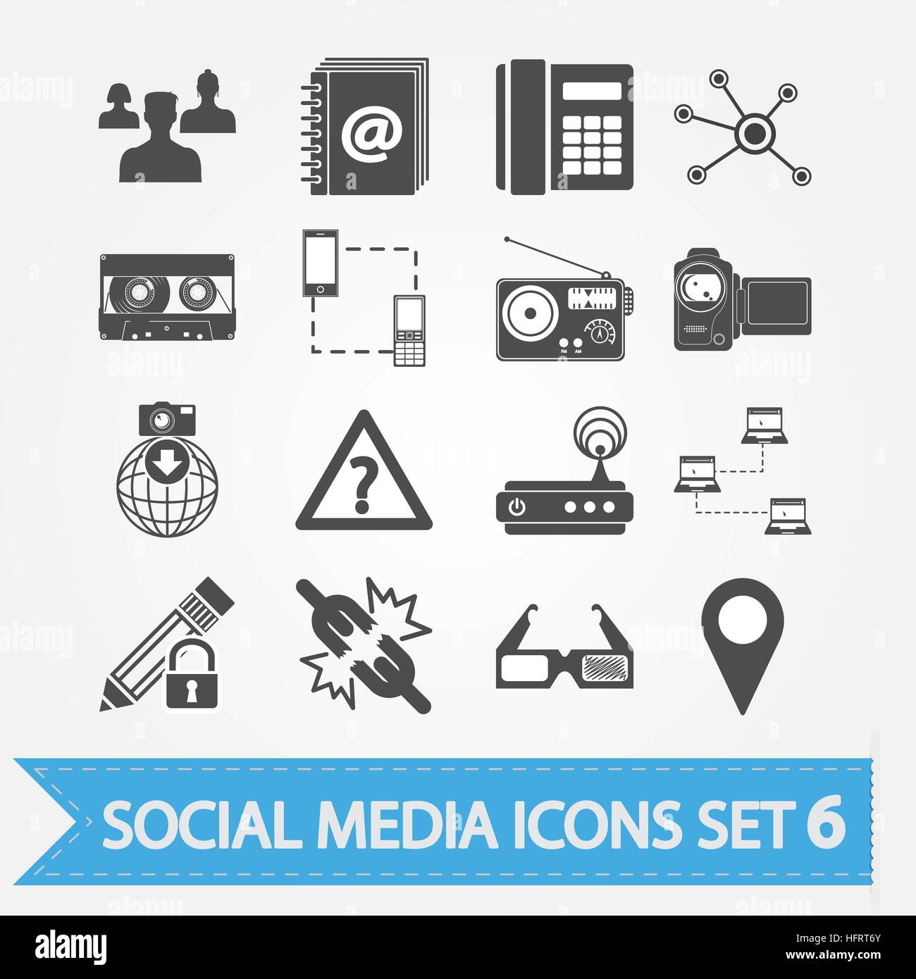 Social media related vector icons for your design or application Stock ...