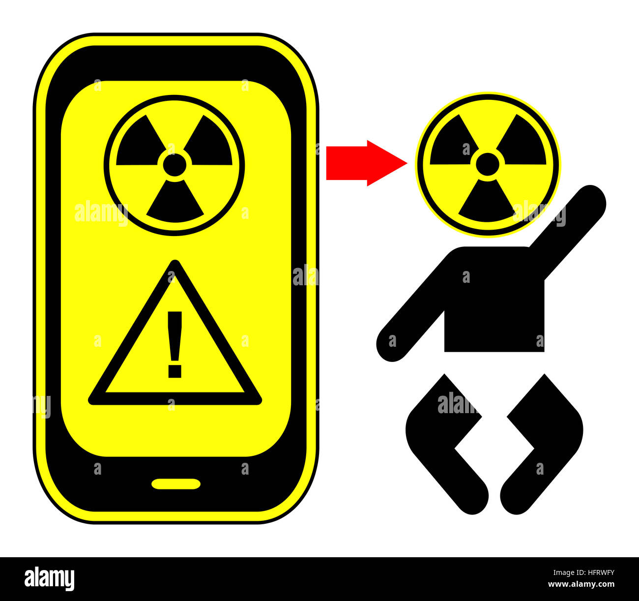 Hazard sign and brain hi-res stock photography and images - Alamy