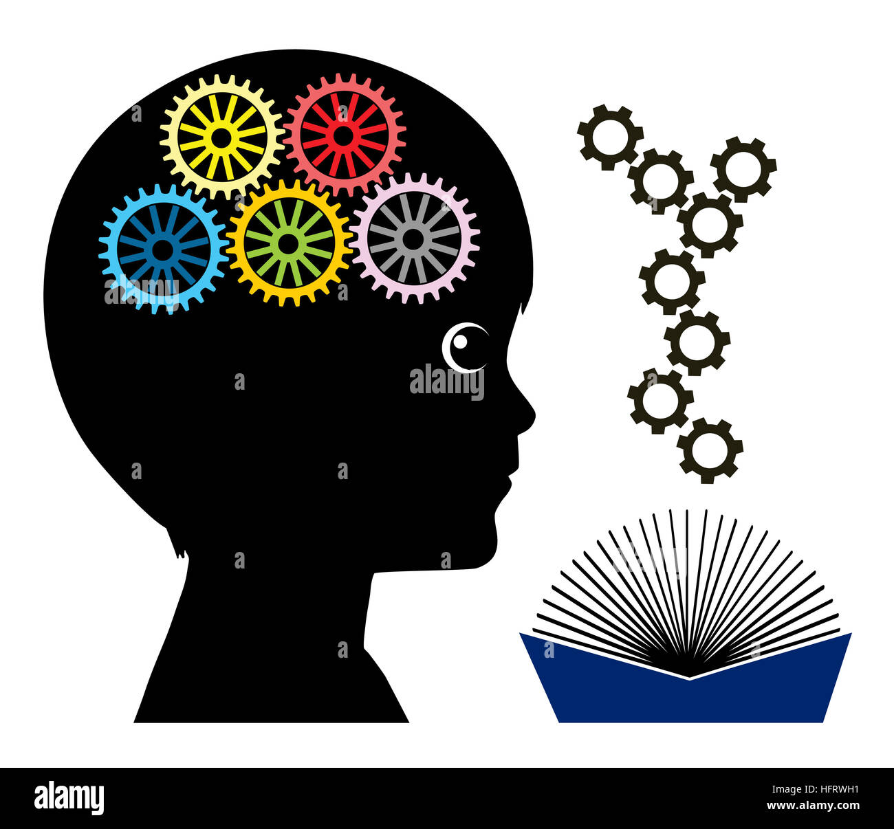 Girl boy reading books Cut Out Stock Images & Pictures - Alamy