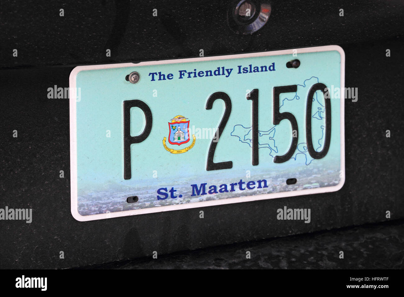 Car registration plate, St Maarten (Dutch sector Stock Photo - Alamy