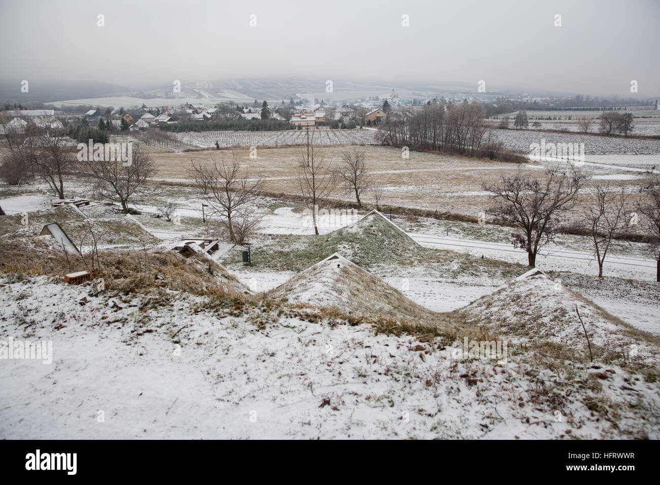 Hercegkút, Hungary. 26th December, 2016. Wine cellars in the snow at ...