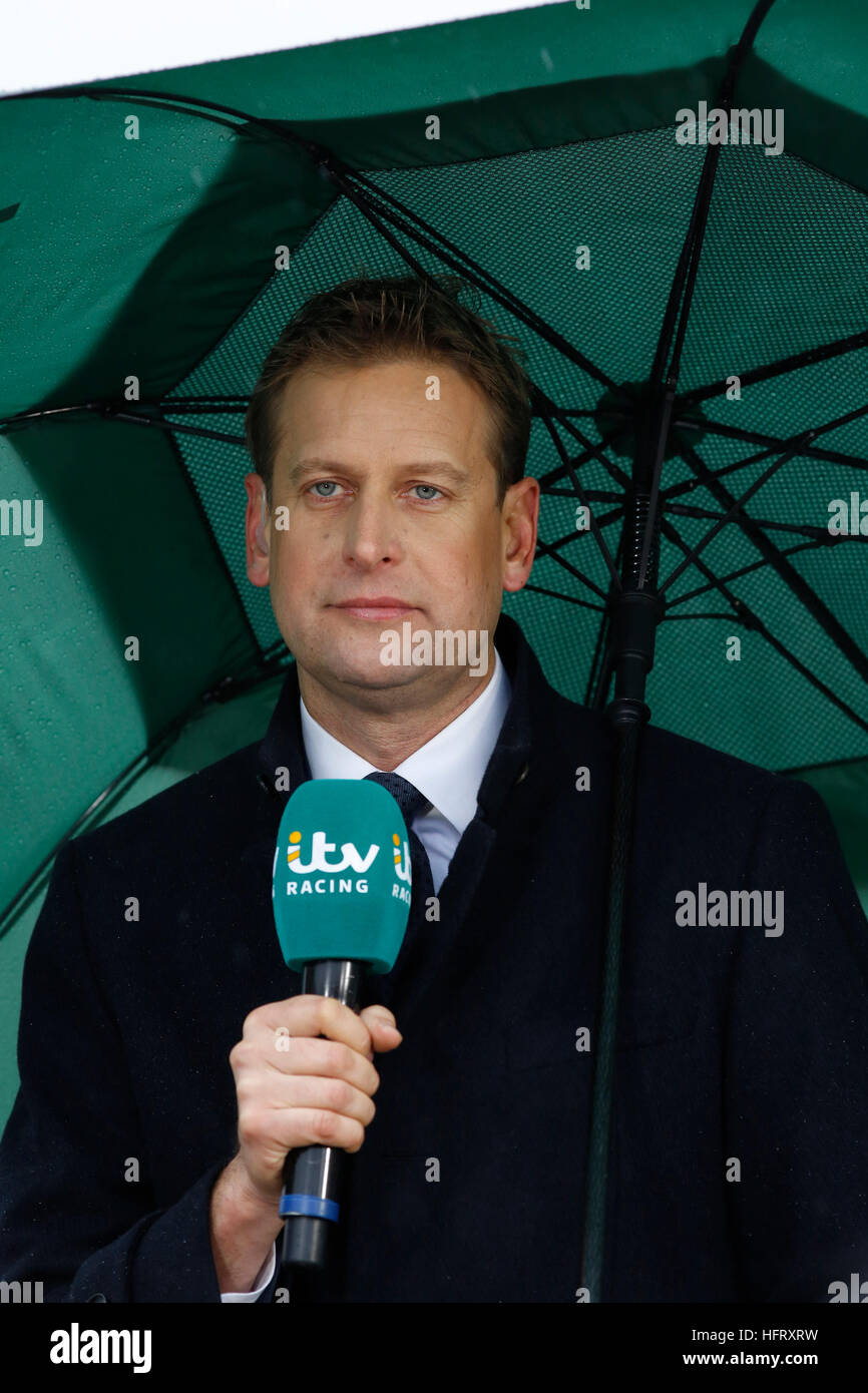 ITV Racing presenter Ed Chamberlin presents the new Racing programe at ...