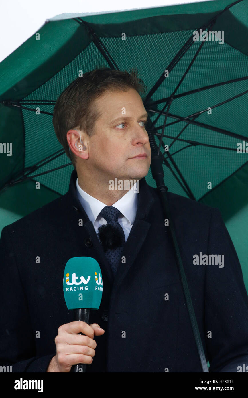 ITV Racing presenter Ed Chamberlin presents the new Racing programe at ...
