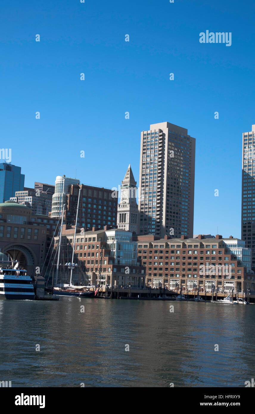 High Rise office buildings and The Custom House The Waterfront Boston ...