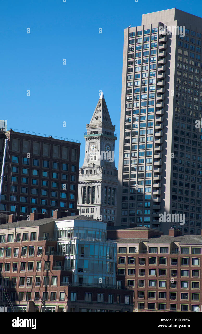High Rise office buildings and The Custom House The Waterfront Boston ...