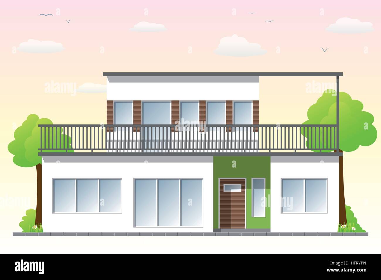 Peaceful architecture Stock Vector Images - Alamy