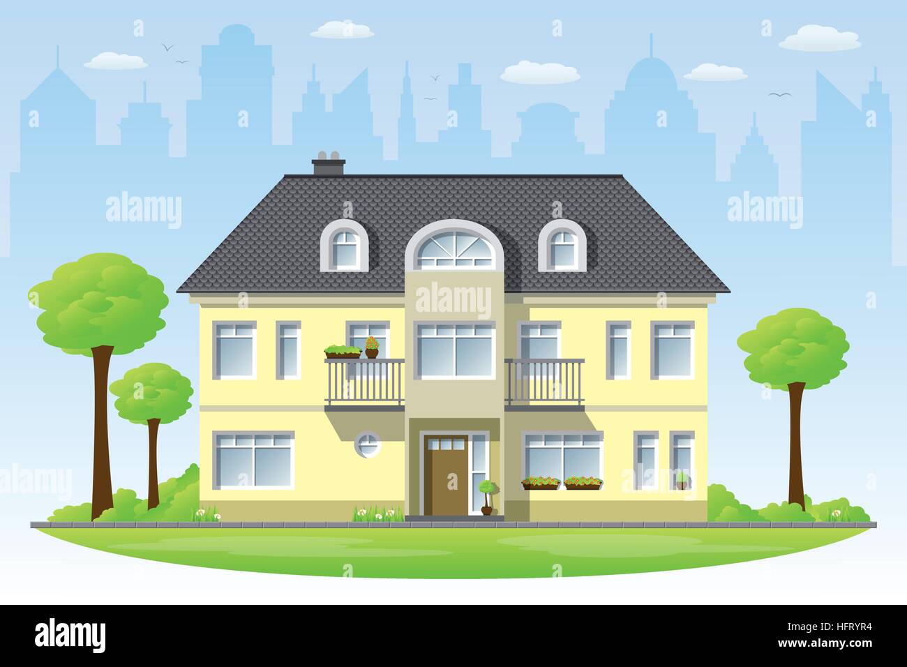 Nice house Stock Vector Images - Alamy