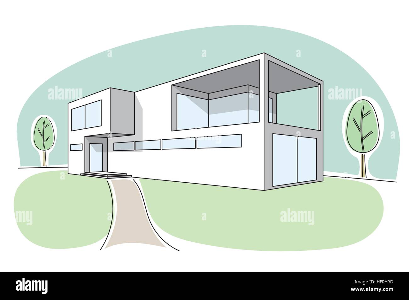 The modern house - abstract Stock Vector Image & Art - Alamy