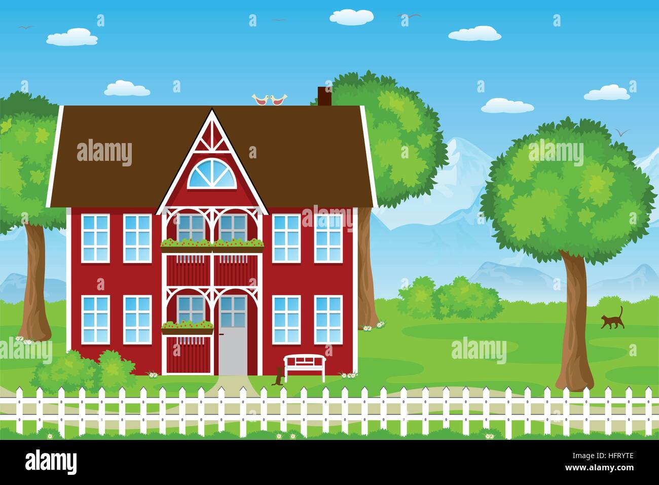 Nice country house hi-res stock photography and images - Alamy