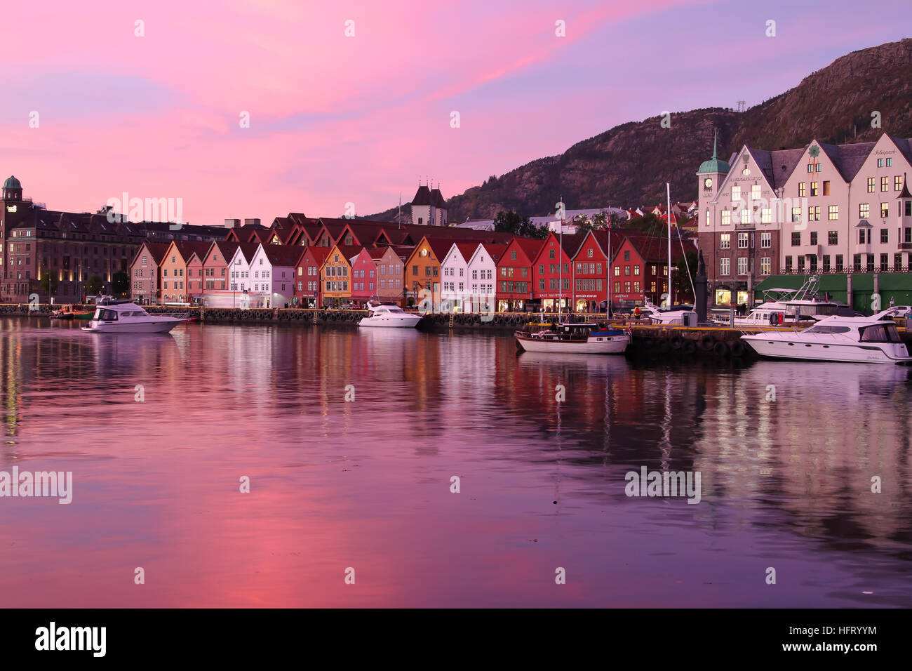 Bergen, Norway - October 6, 2016: Historic Hanseatic houses on the ...