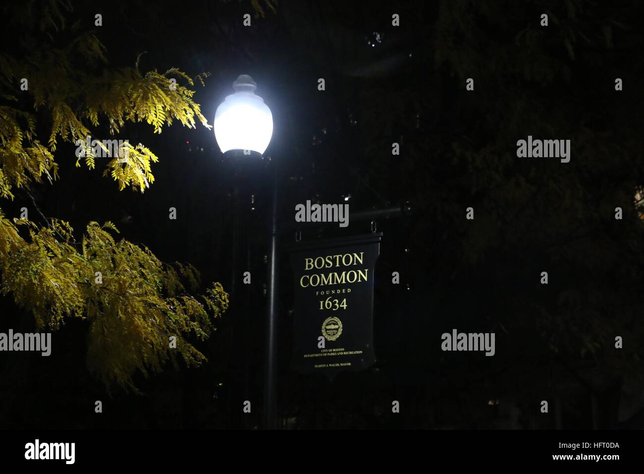 Boston common park sign hi-res stock photography and images - Alamy