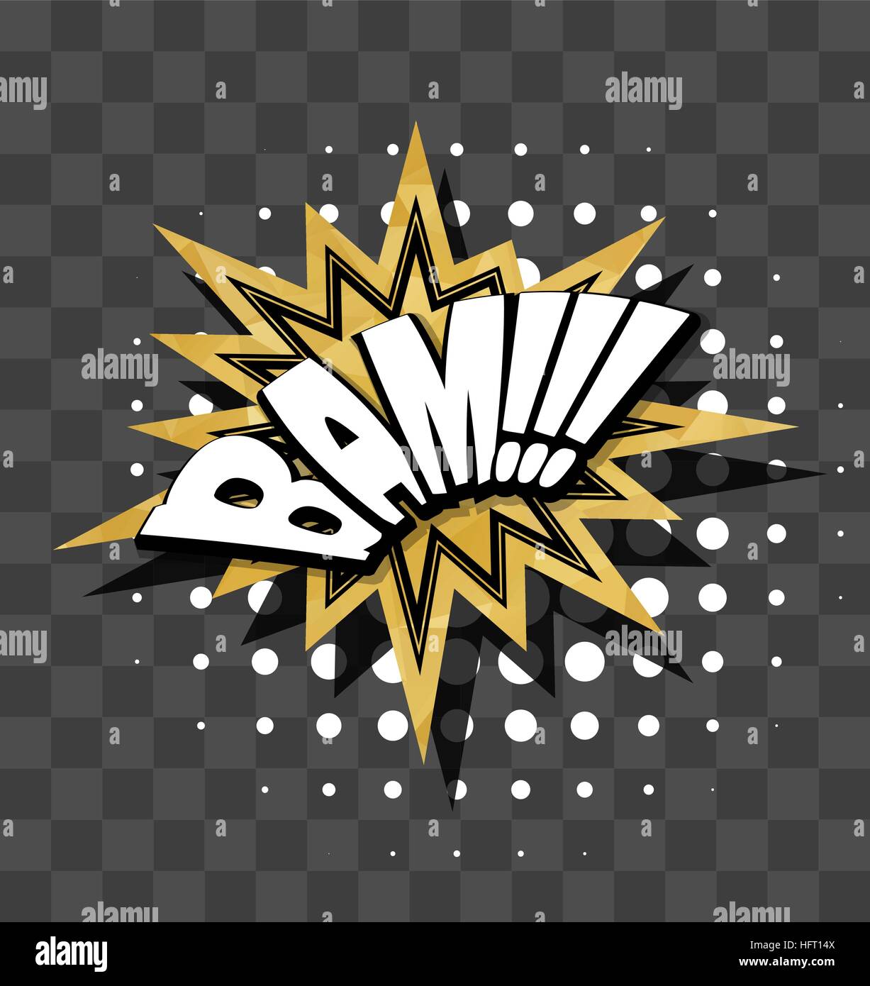 Lettering Bam Gold sparkle comic text Stock Vector Image & Art - Alamy