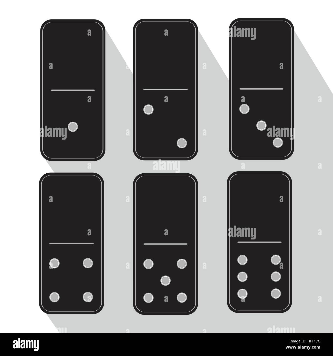 Domino icon illustration of six pieces, two black zero. FOR USE design ...