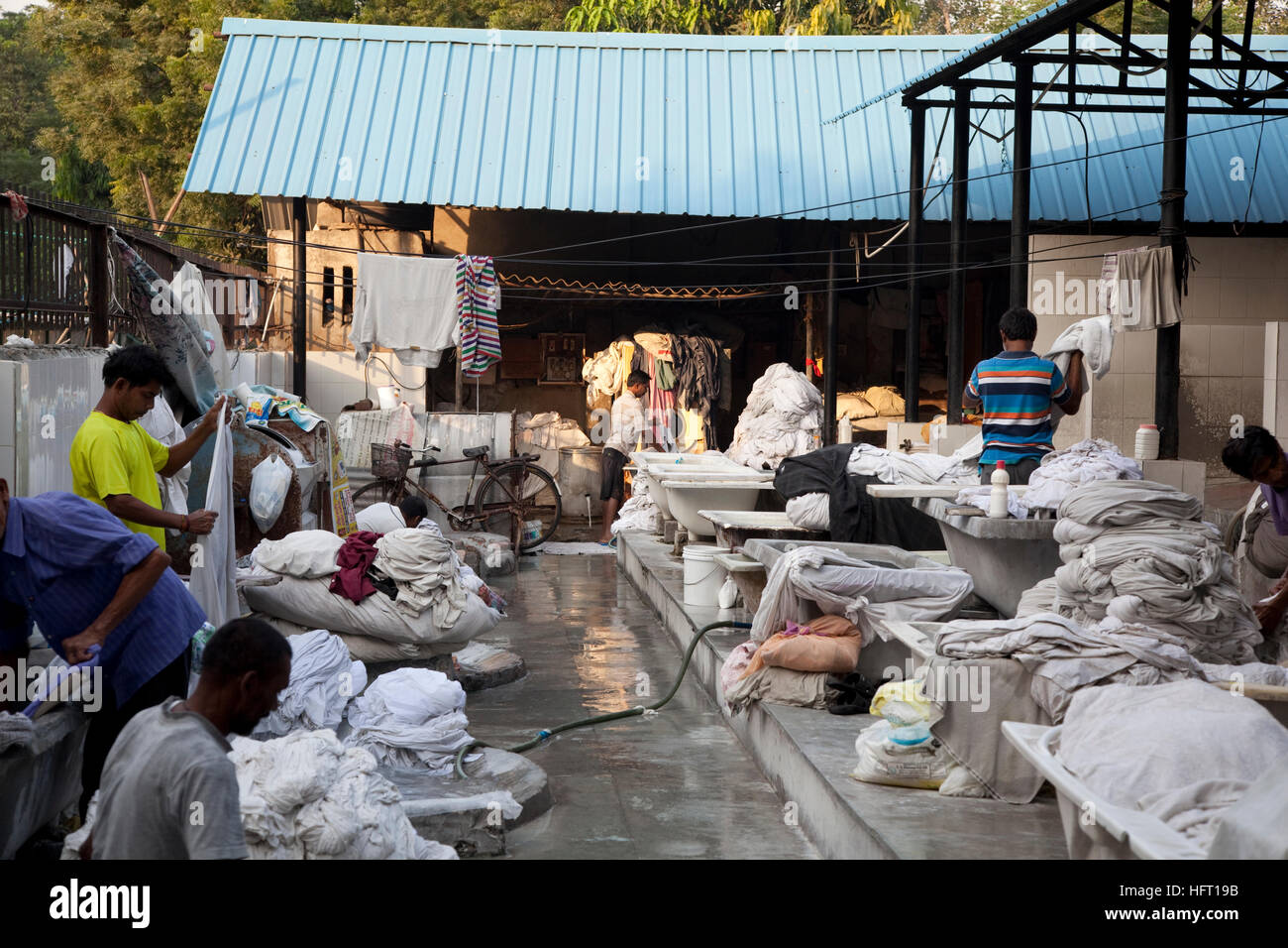 The Devi Prasad Sadan Dhobi Ghat, Hailey Lane, Delhi, India Stock Photo ...
