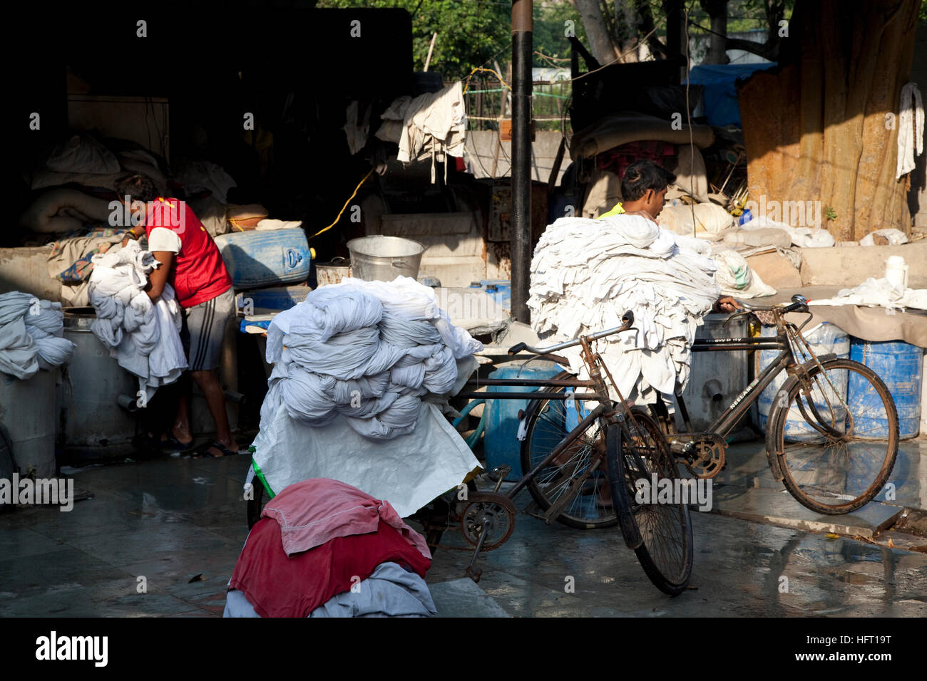 The Devi Prasad Sadan Dhobi Ghat, Hailey Lane, Delhi, India Stock Photo ...