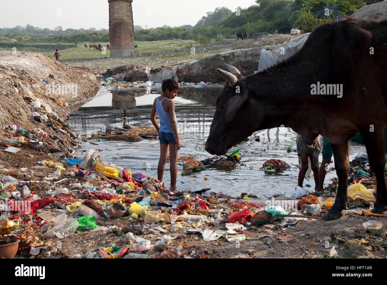 Yamuna river agra pollution hi-res stock photography and images - Alamy