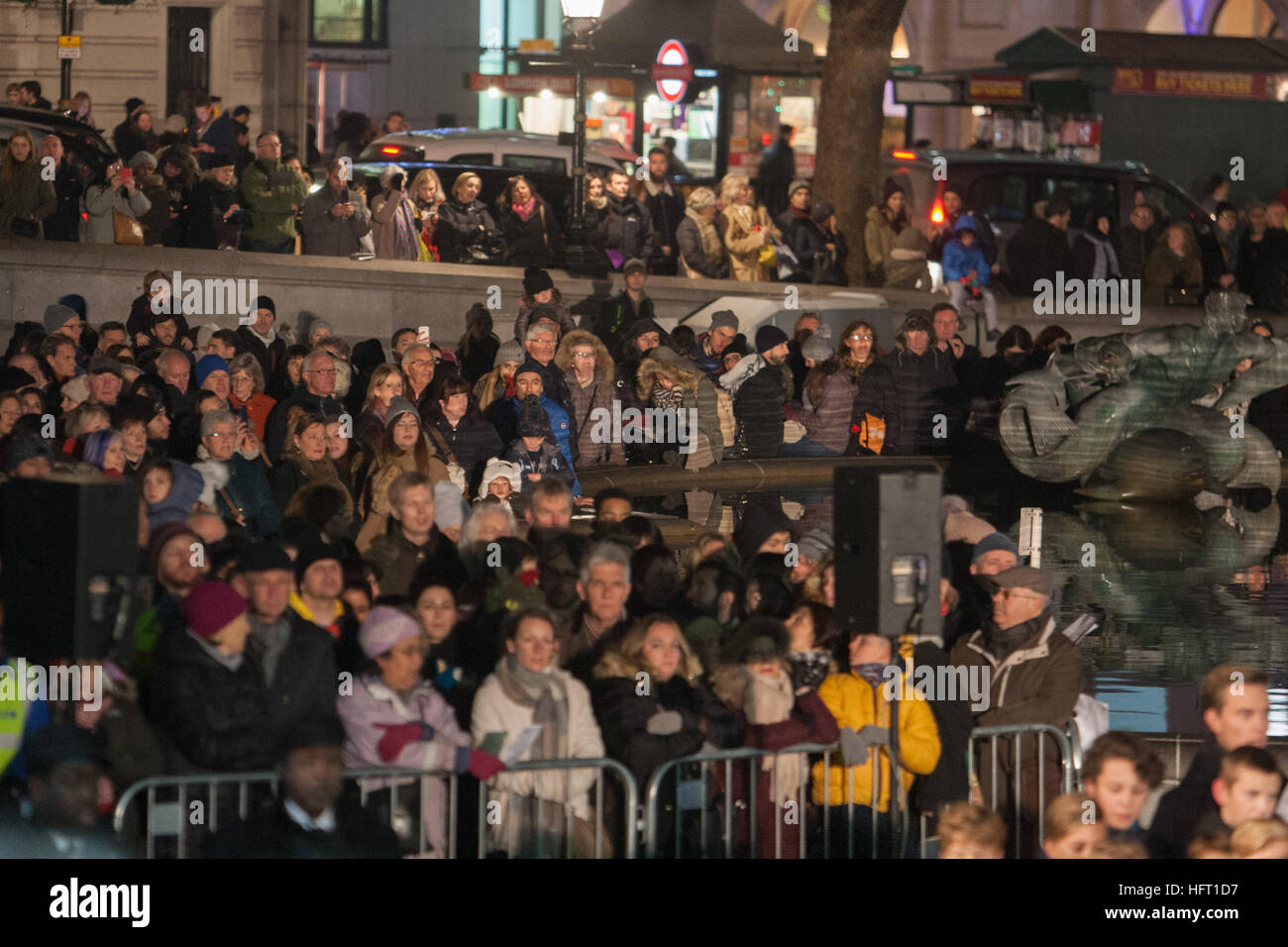 Christmas Tree Lighting Ceremony, Trafalgar Square, London, UK ...