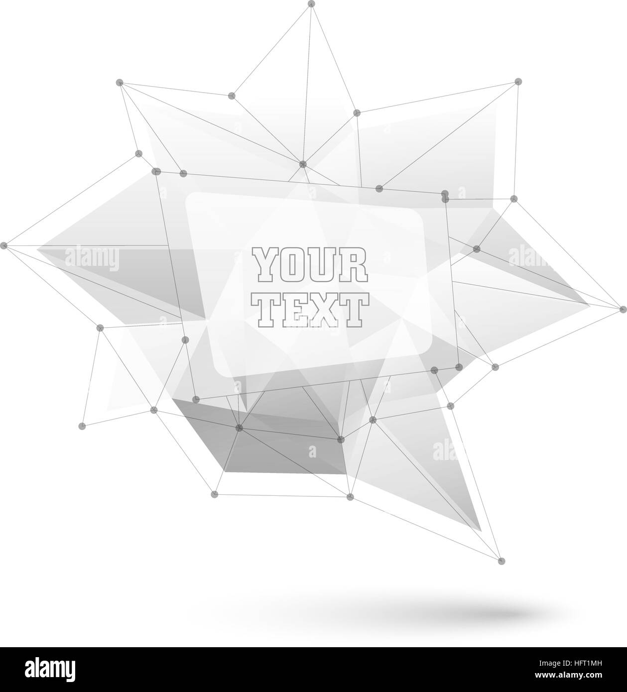 Big triangular trendy bubble. Polygonal vector illustration Stock ...