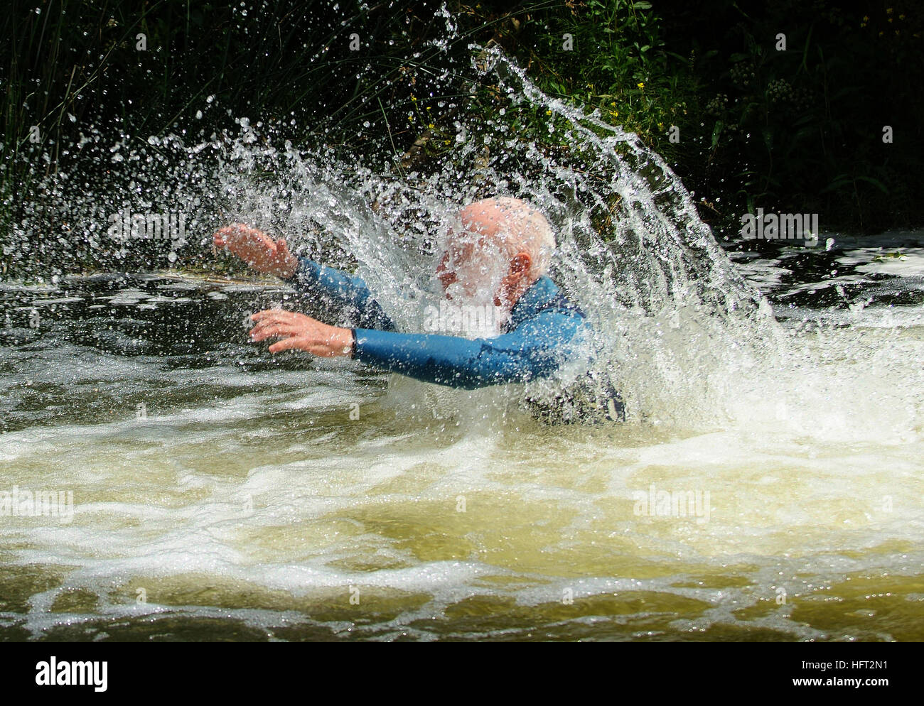 Men swimming in a river hi-res stock photography and images - Alamy