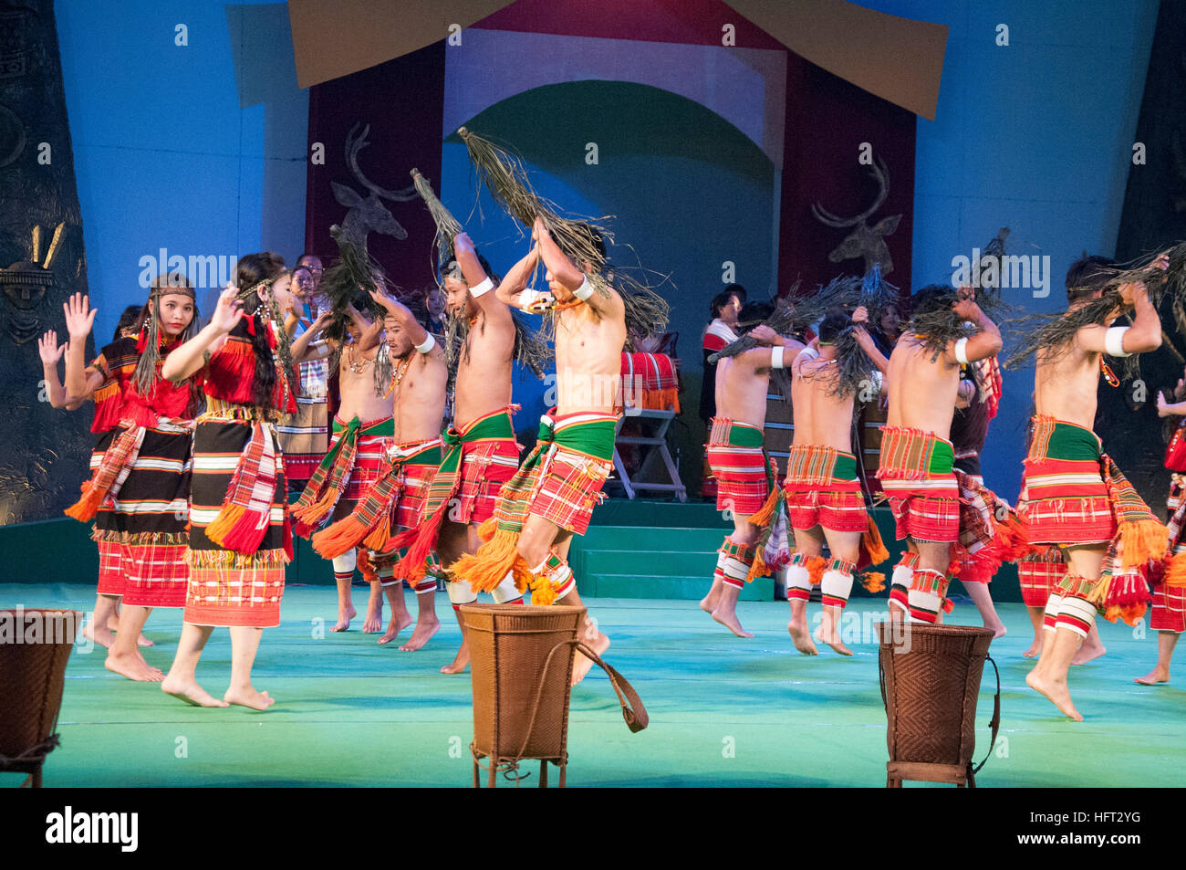 Manipur tribal dancers perform at the Sangai Festival, Imphal, India ...