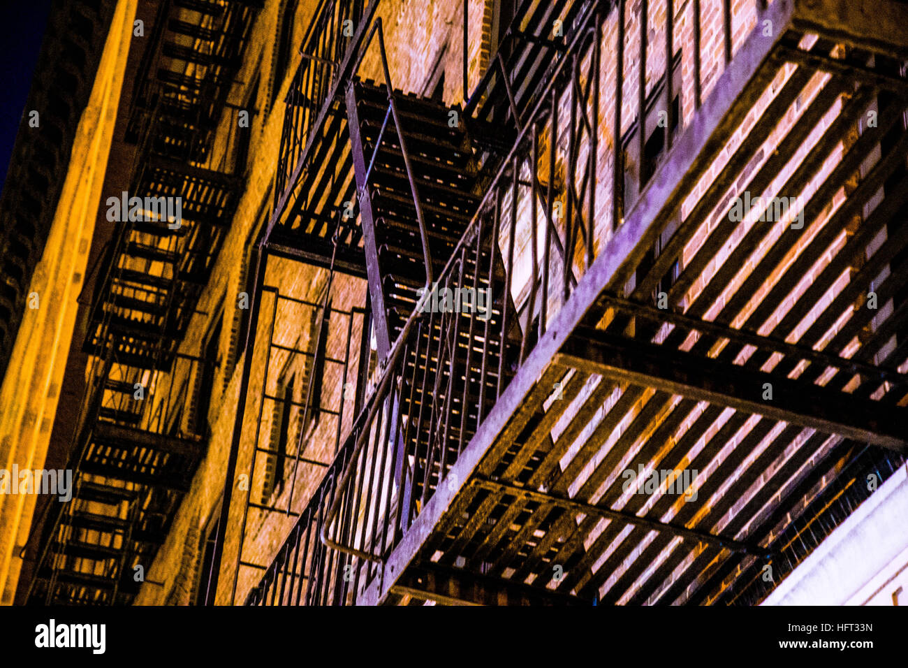 Fire escape ladder window hi-res stock photography and images - Alamy