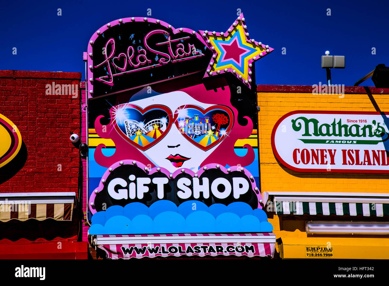 Signs boardwalk in coney hi-res stock photography and images - Alamy