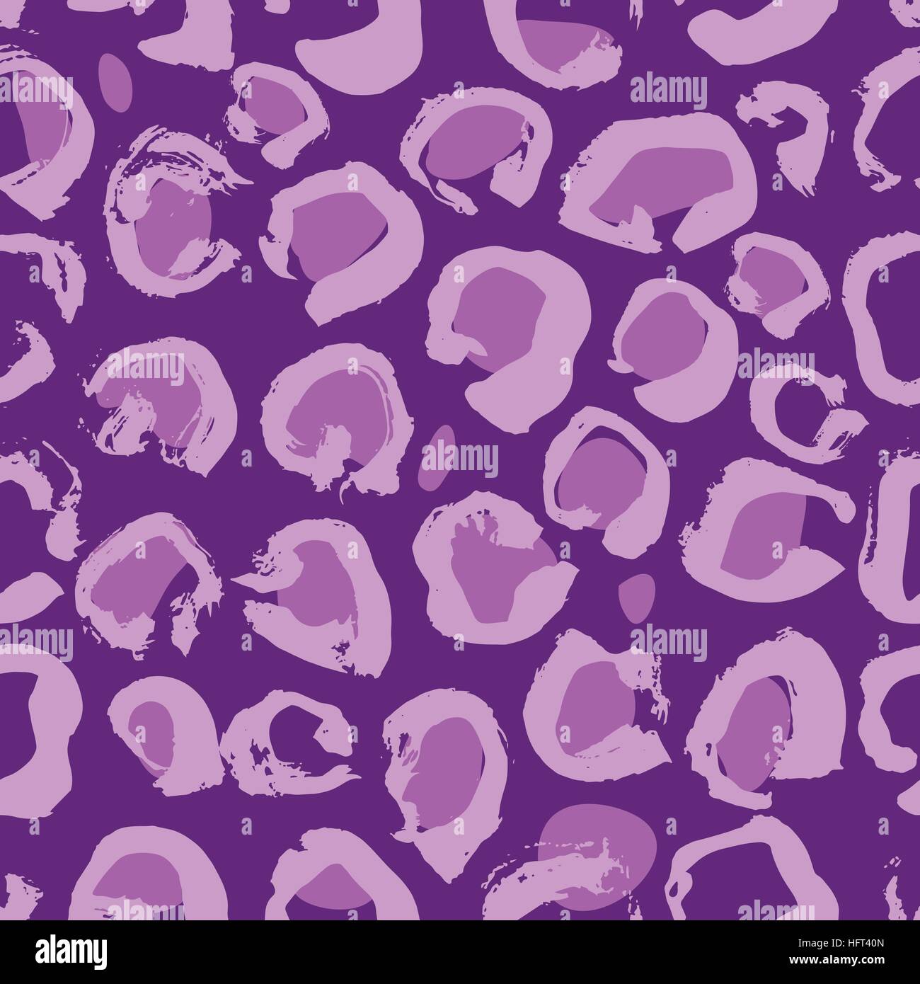 Vector illustration Leopard print seamless pattern. Purple background ...
