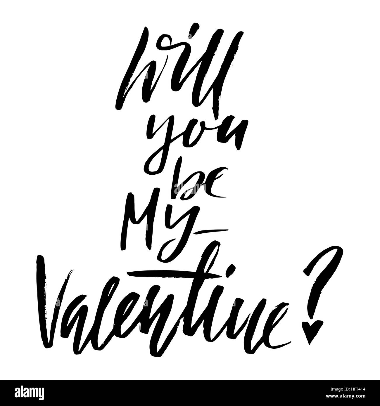 Vector Happy Valentine's Day Vintage Card. Will you Be My Valentine ...