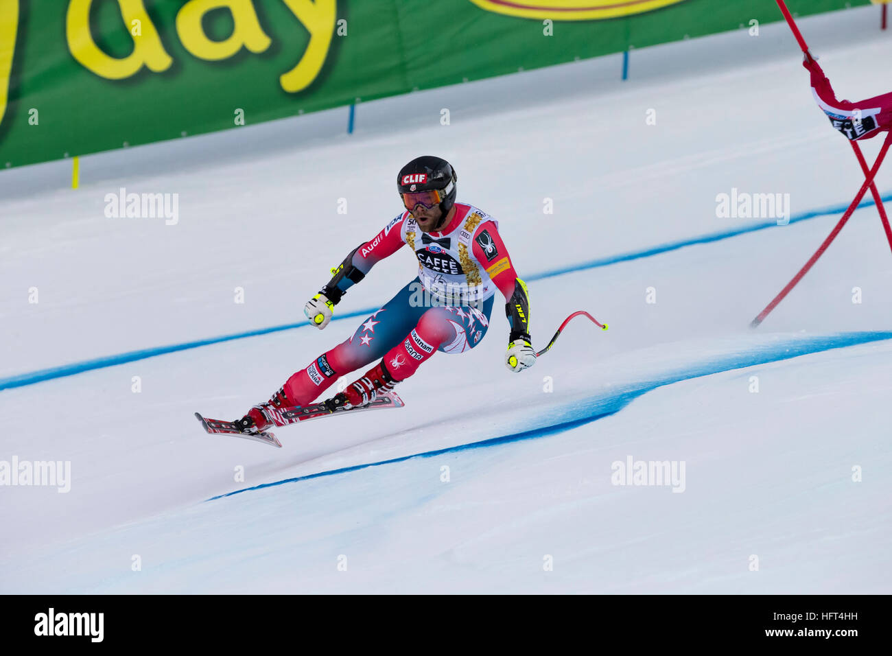 Val Gardena, Italy 16 December 2016. GANONG Travis(Usa) competing in ...