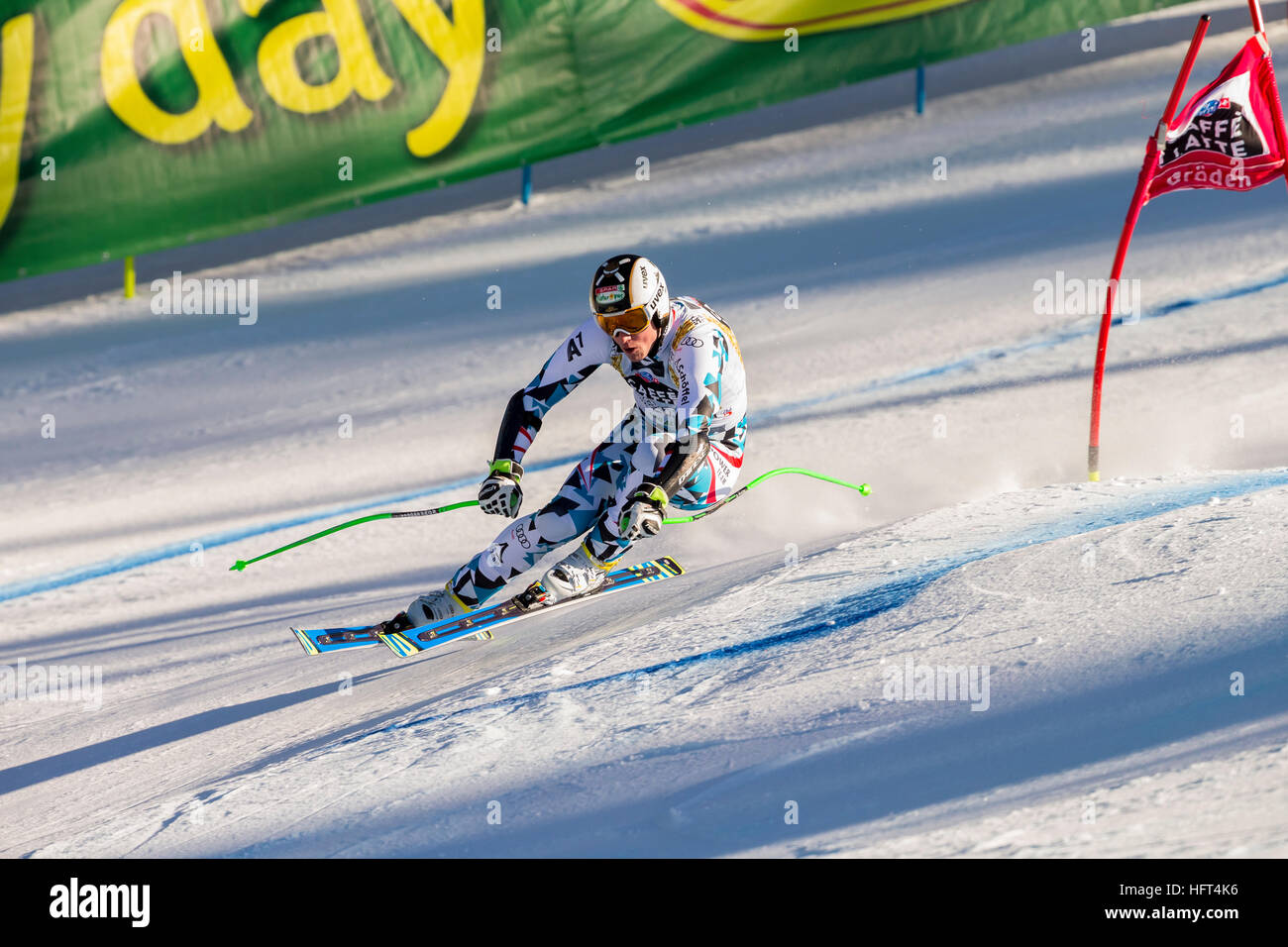 Val Gardena, Italy 16 December 2016. Reichelt Hannes (Aut) competing in the Audi Fis Alpine ...