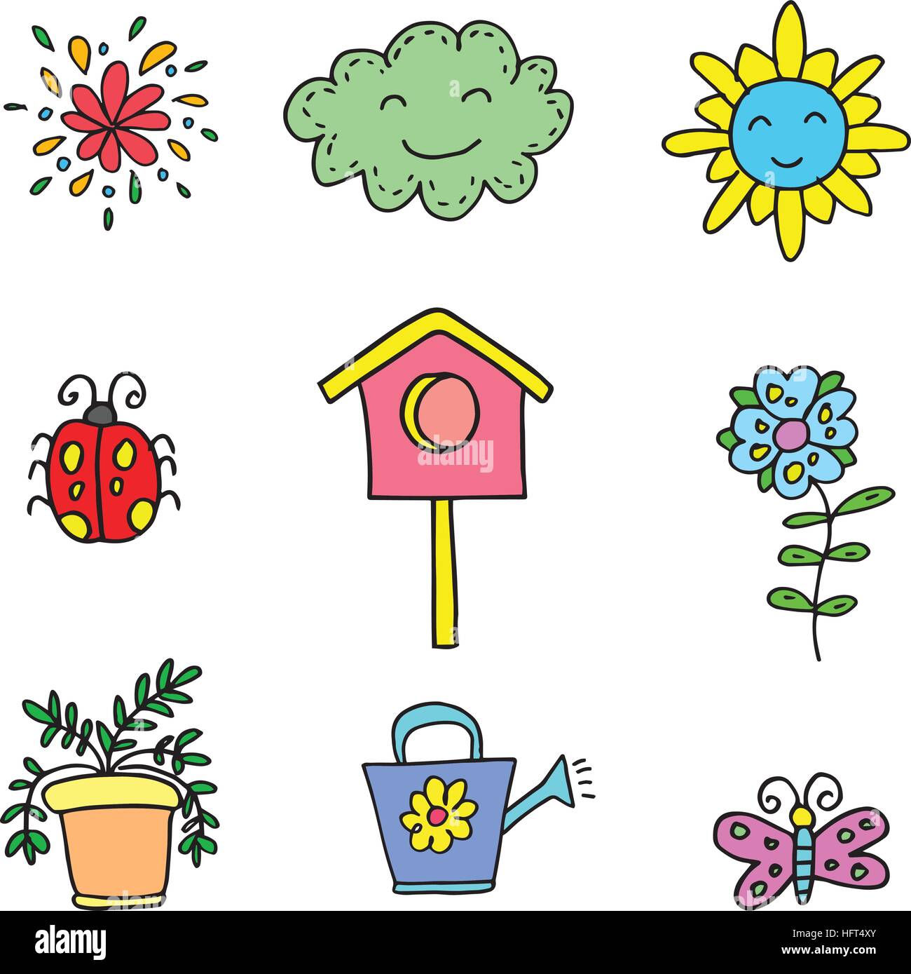 Doodle of object spring set Stock Vector Image & Art - Alamy