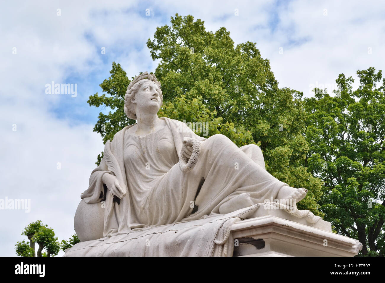 Statue of grieving woman on Tacambaro Square in Oudenaarde, Belgium ...