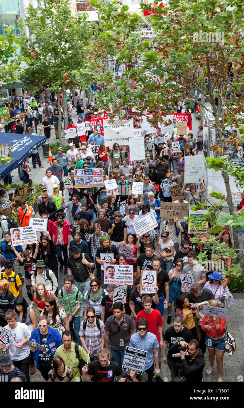 Marching down the street hi-res stock photography and images - Alamy