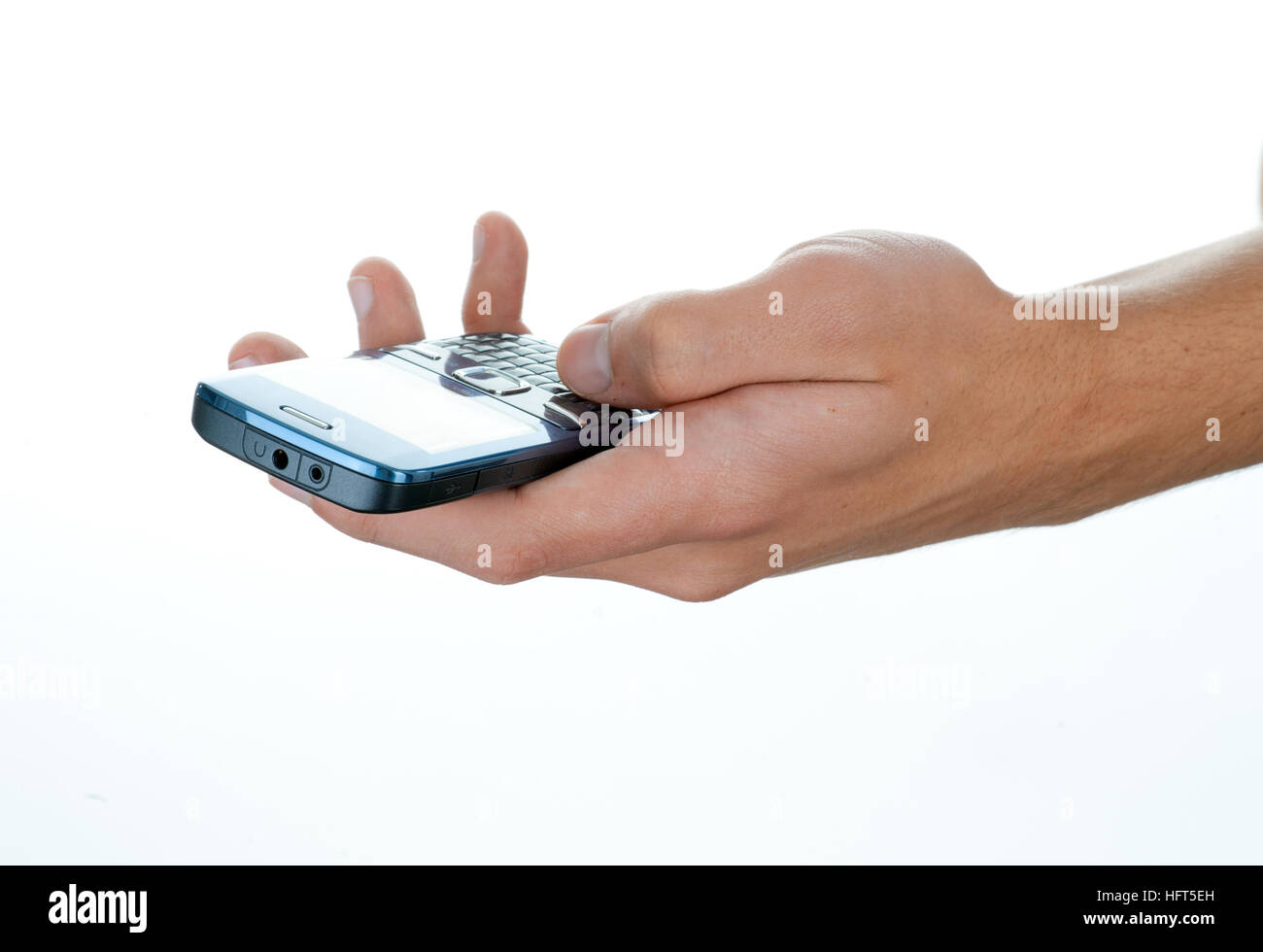 Cell phone in a hand Stock Photo - Alamy